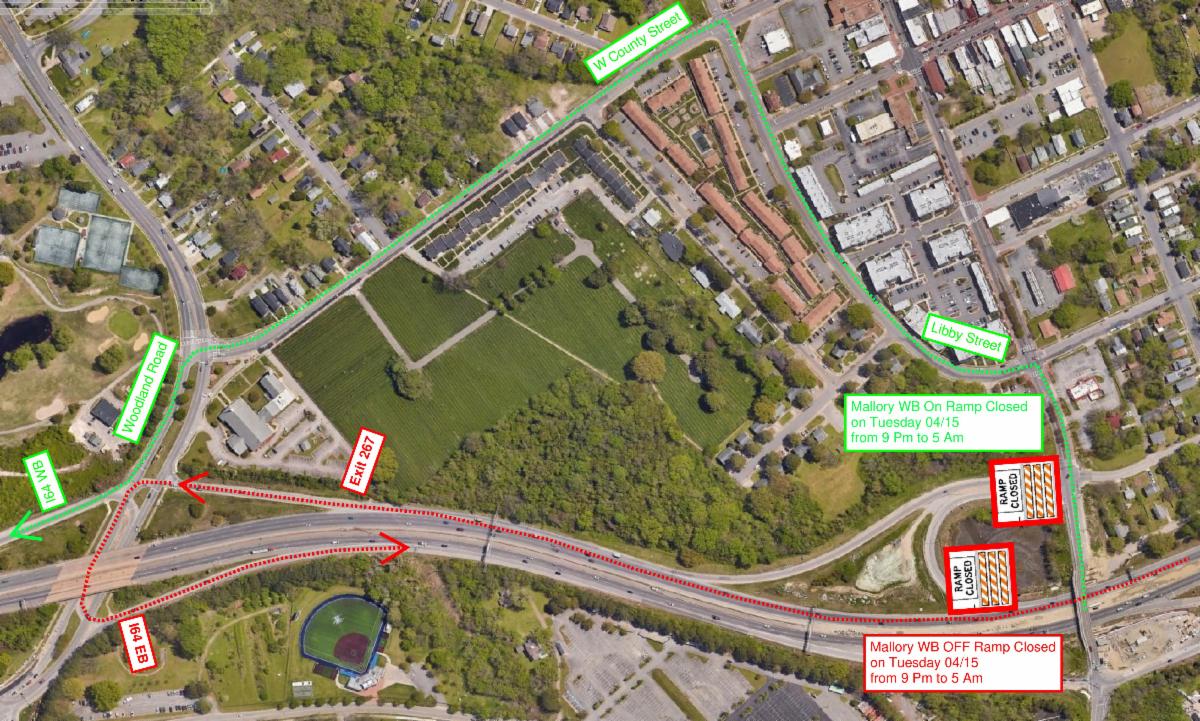 I-64 West Closure/Detour for Mallory Street On/Off Ramp (Exit 268 ...