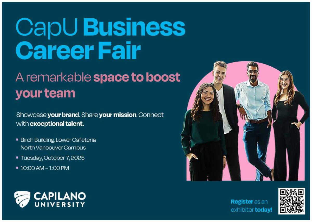 You're Invited: Connect with Top Talent at CapU's Business Career Fair!