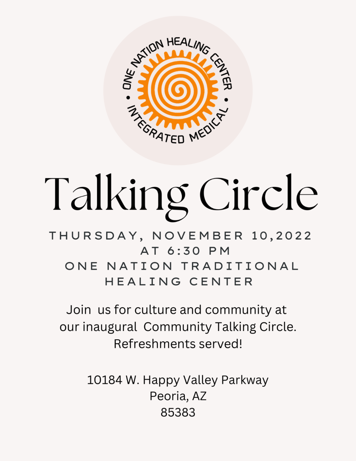 Welcome to One Nation Traditional Healing Center