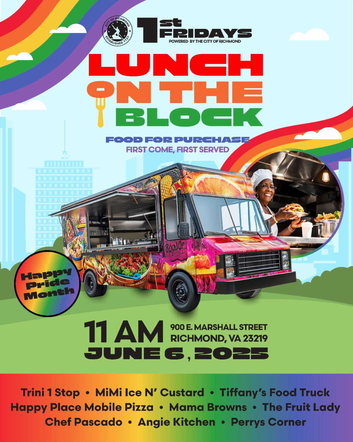 Join us for First Fridays: Lunch on the Block, Friday, June 6 at 11 a.m.