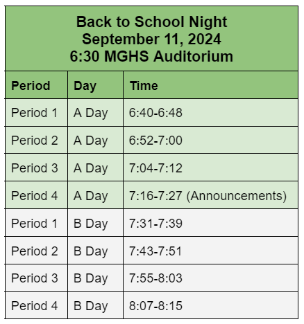 MGHS June Family Newsletter