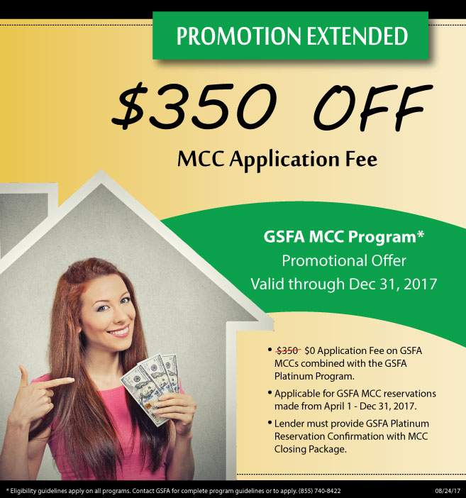 GSFA MCC Program Update - Lender Bulletin #17-0824