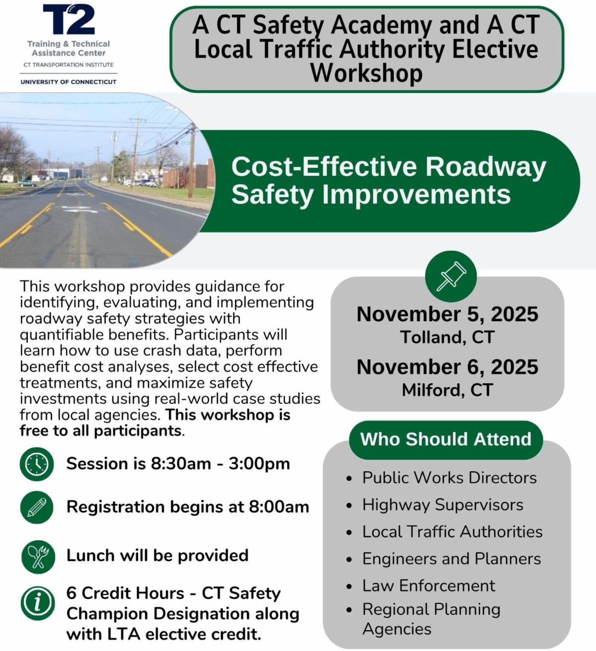 Reminder: T2 TRAINING OPPORTUNITY: Cost-Effective Roadway Safety ...