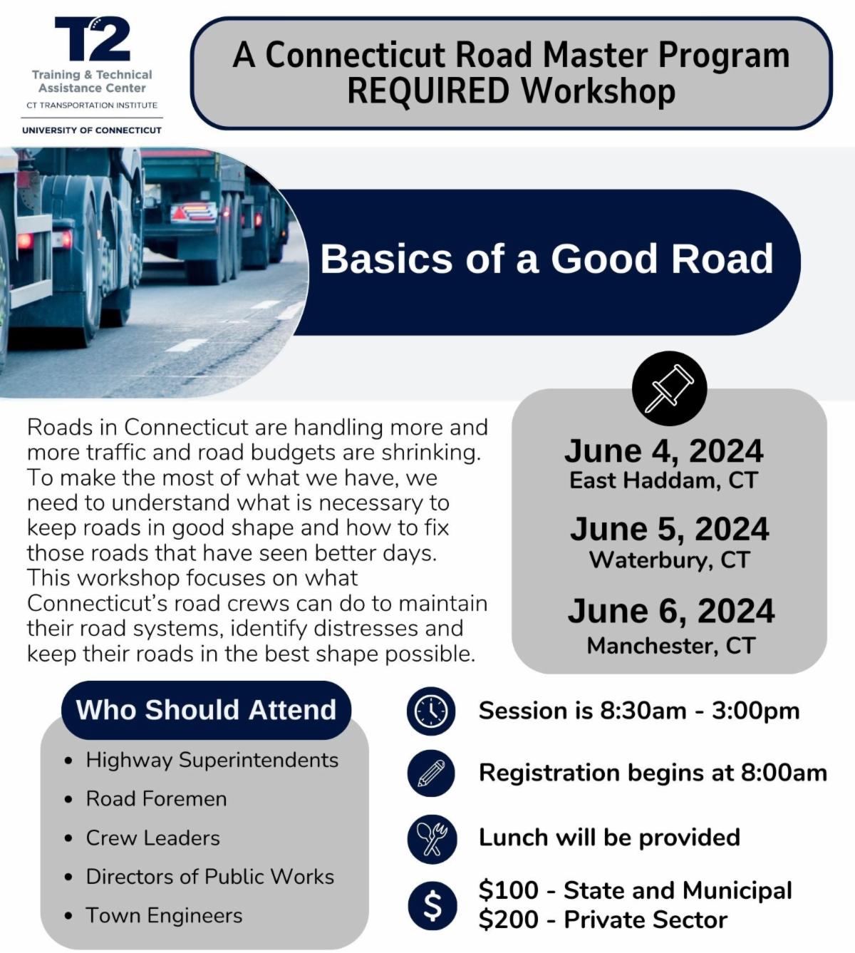 T2 TRAINING OPPORTUNITY: Basics of a Good Road - A CT Road Master ...