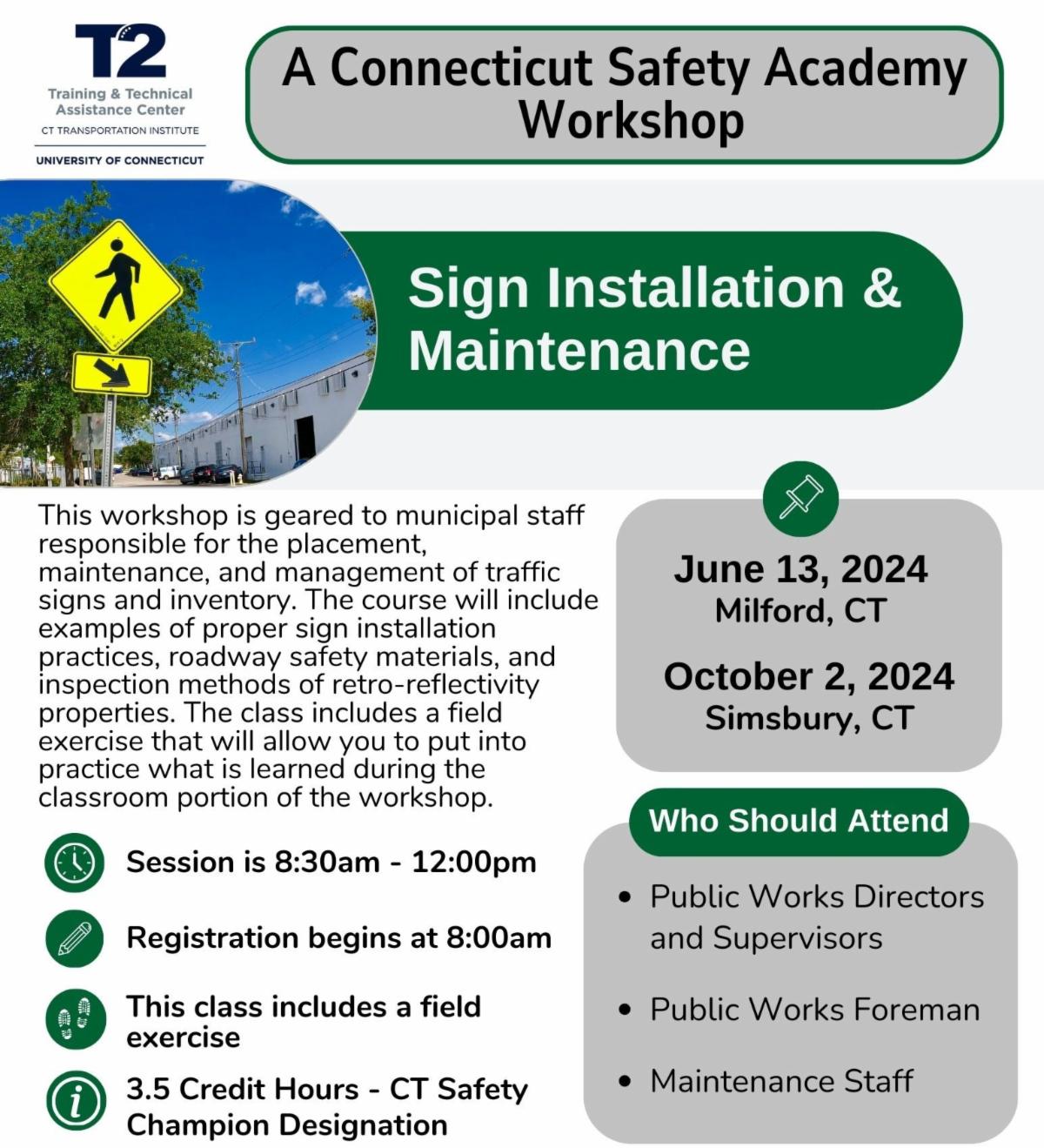 T2 TRAINING OPPORTUNITY: Sign Installation & Maintenance - A CT Safety ...