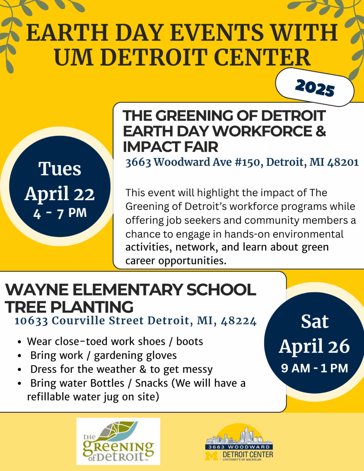 Earth Day with the UMDC + The Greening of Detroit