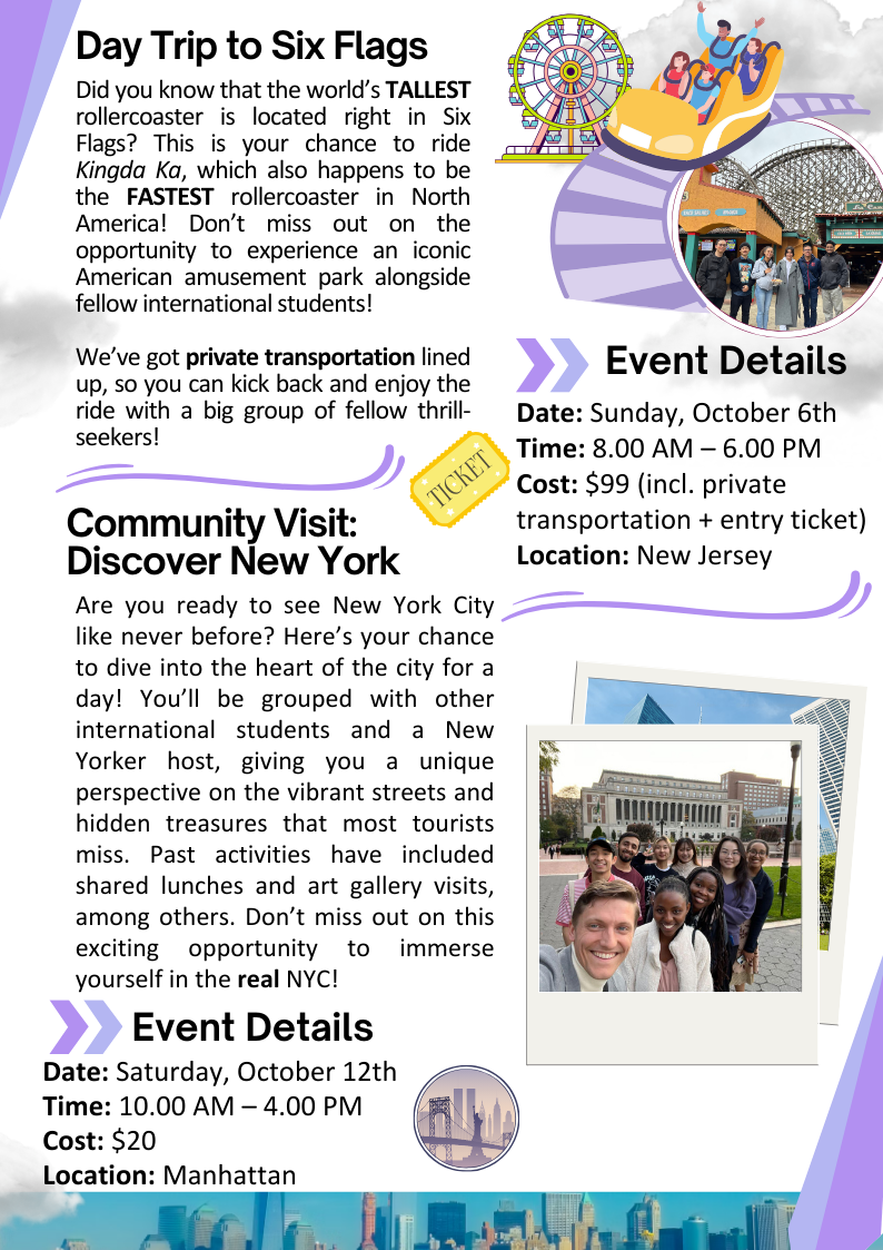 Day Trip to Six Flags and Discover New York