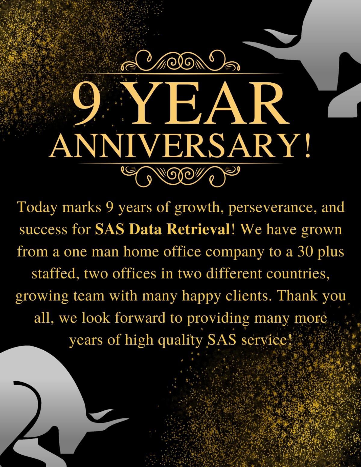 Happy 9 Year Anniversary!