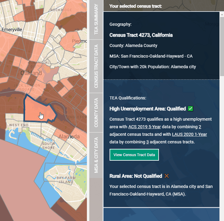 Introducing the NEW EB-5 TEA Mapping Tool