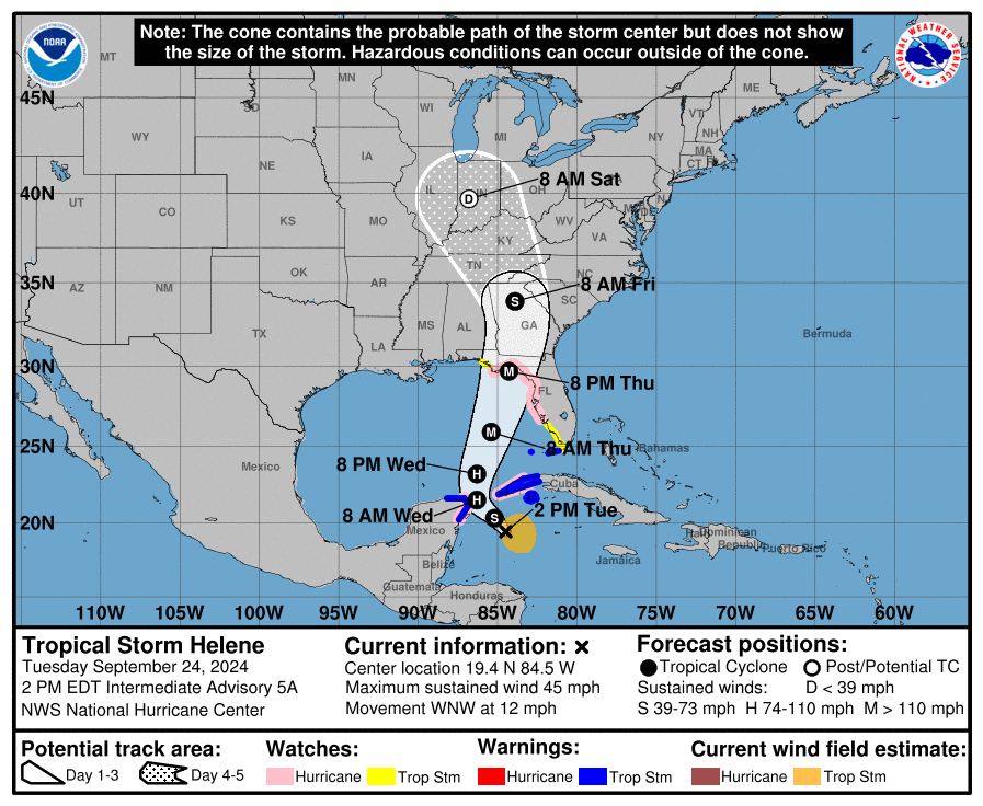 District 3 - Before Tropical Storm Helene September 24, 2024 4:00PM