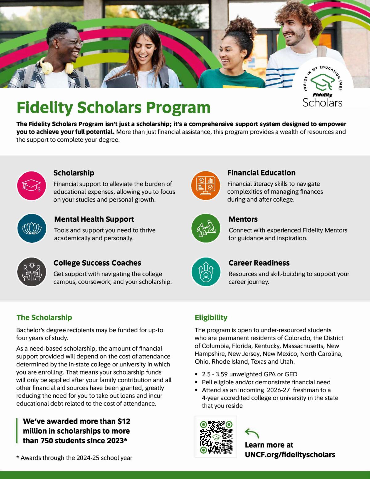 Fidelity Scholars Program: Apply by January 29
