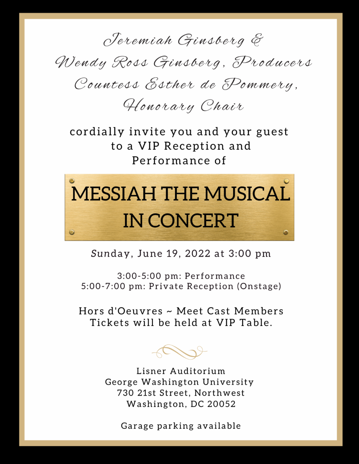 VIP INVITATION: World Premiere of "Messiah the Musical In Concert"