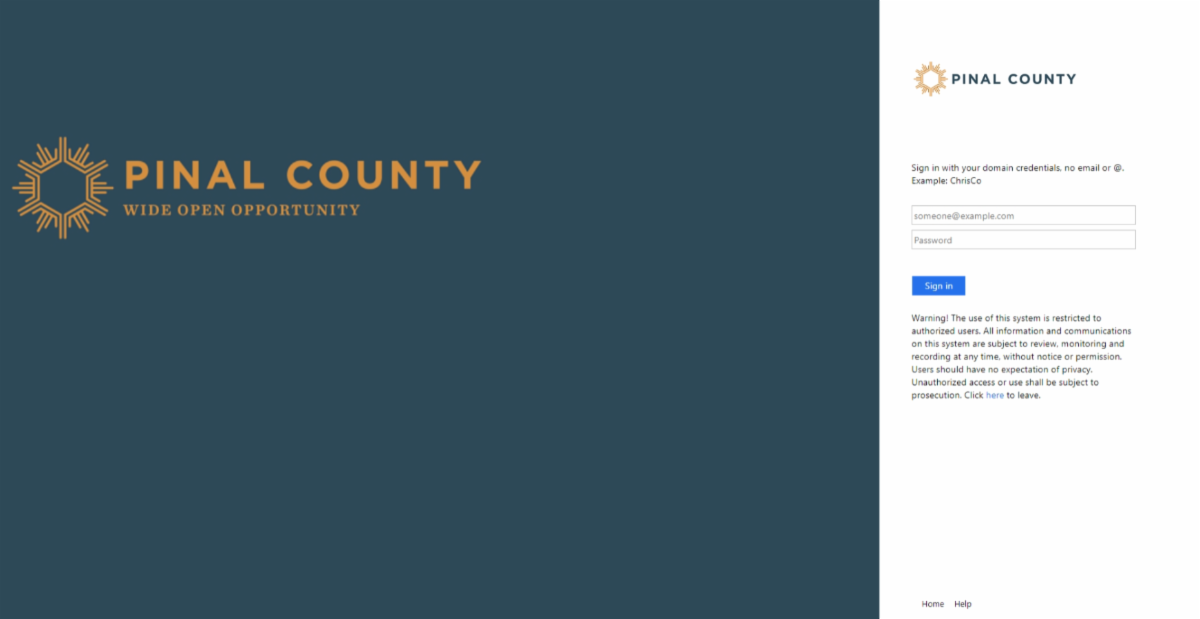 Information for Courts Users on Access to the Pinal County Intranet