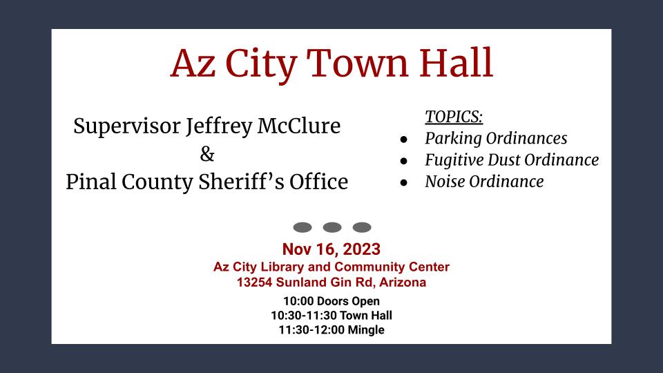 Upcoming Events- Az City