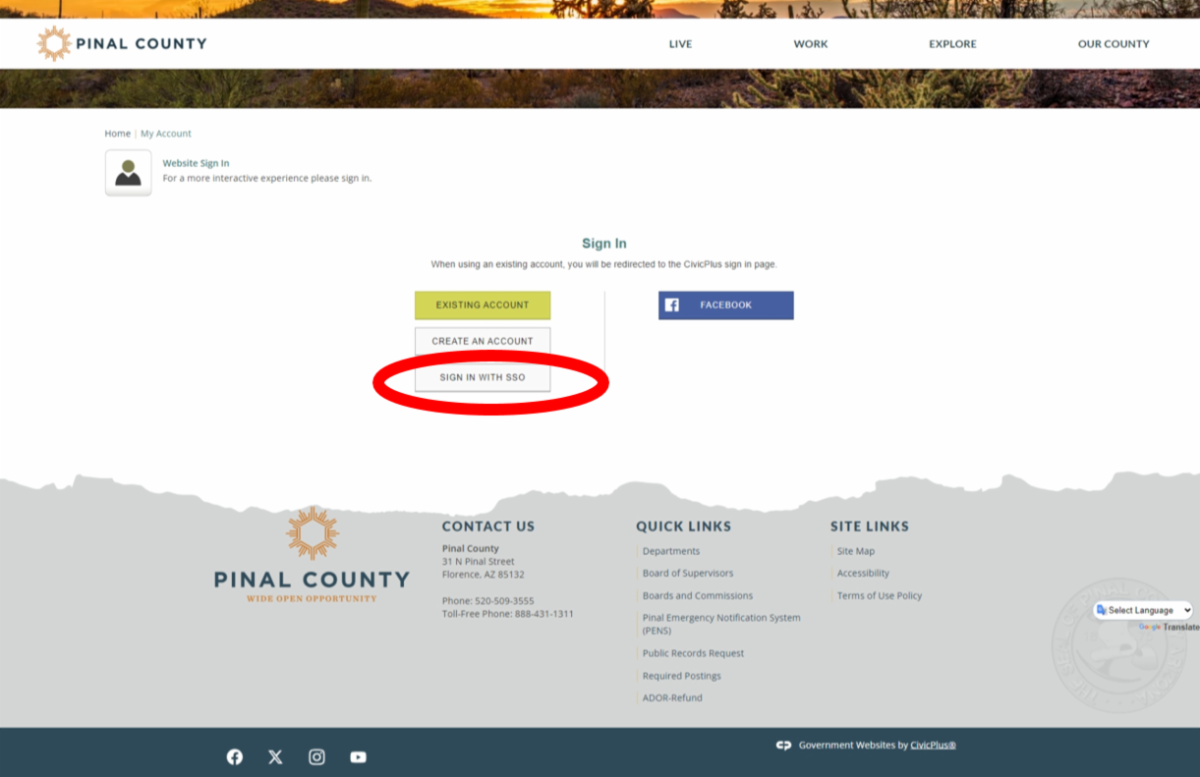 Information for Courts Users on Access to the Pinal County Intranet