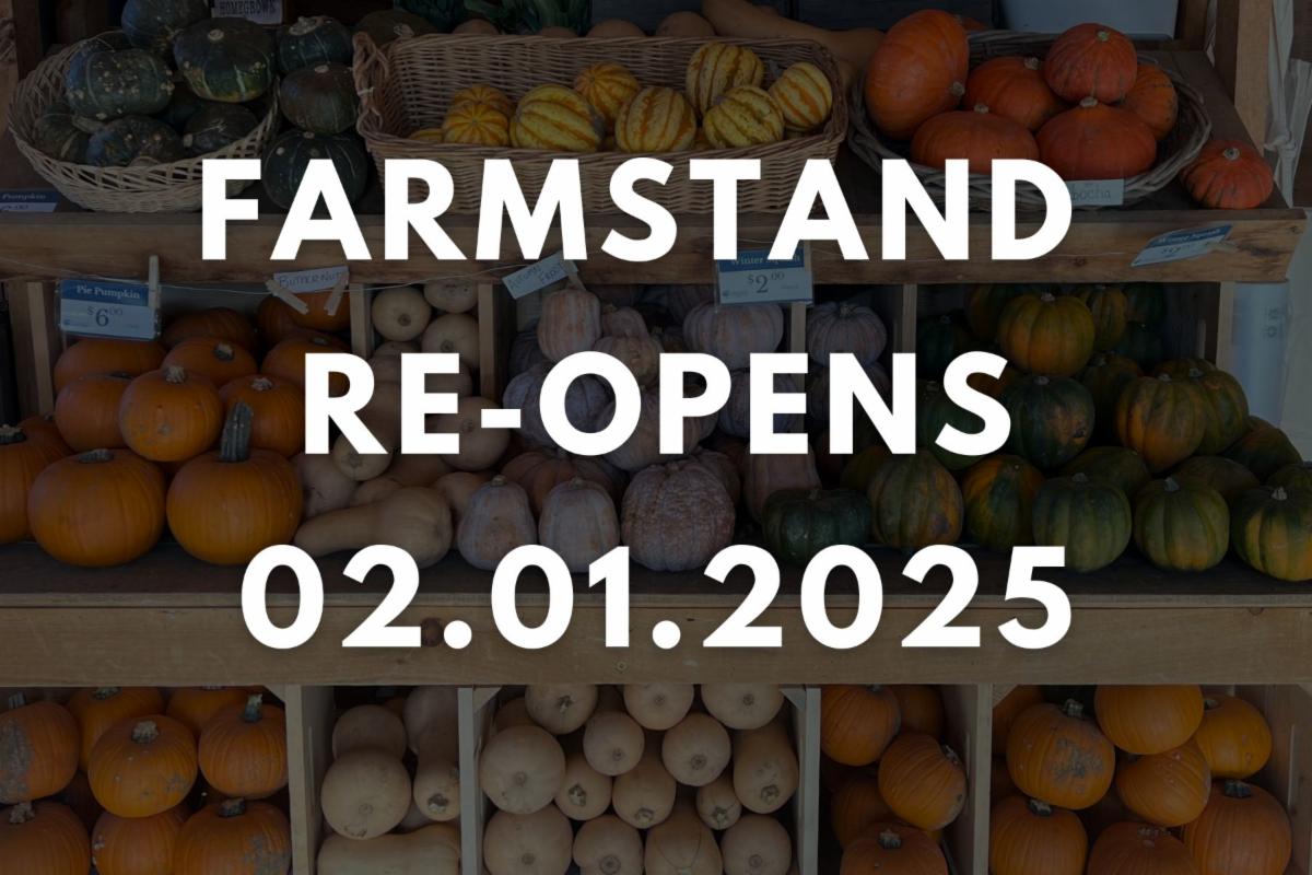 Farmstand re-opens this Saturday; Forestry Walk; Year-round Education ...