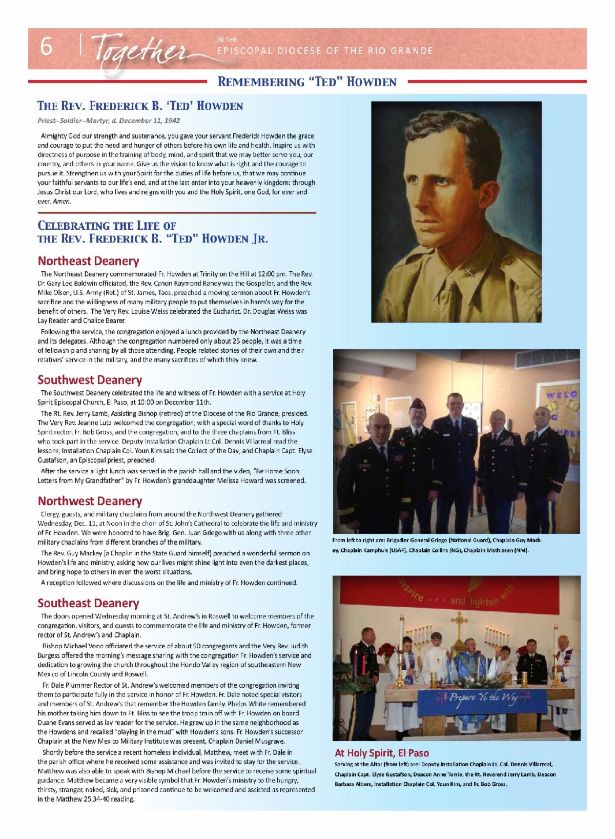 Celebrating our Veterans: Chaplain Ted Howden: Priest+Soldier+Martyr