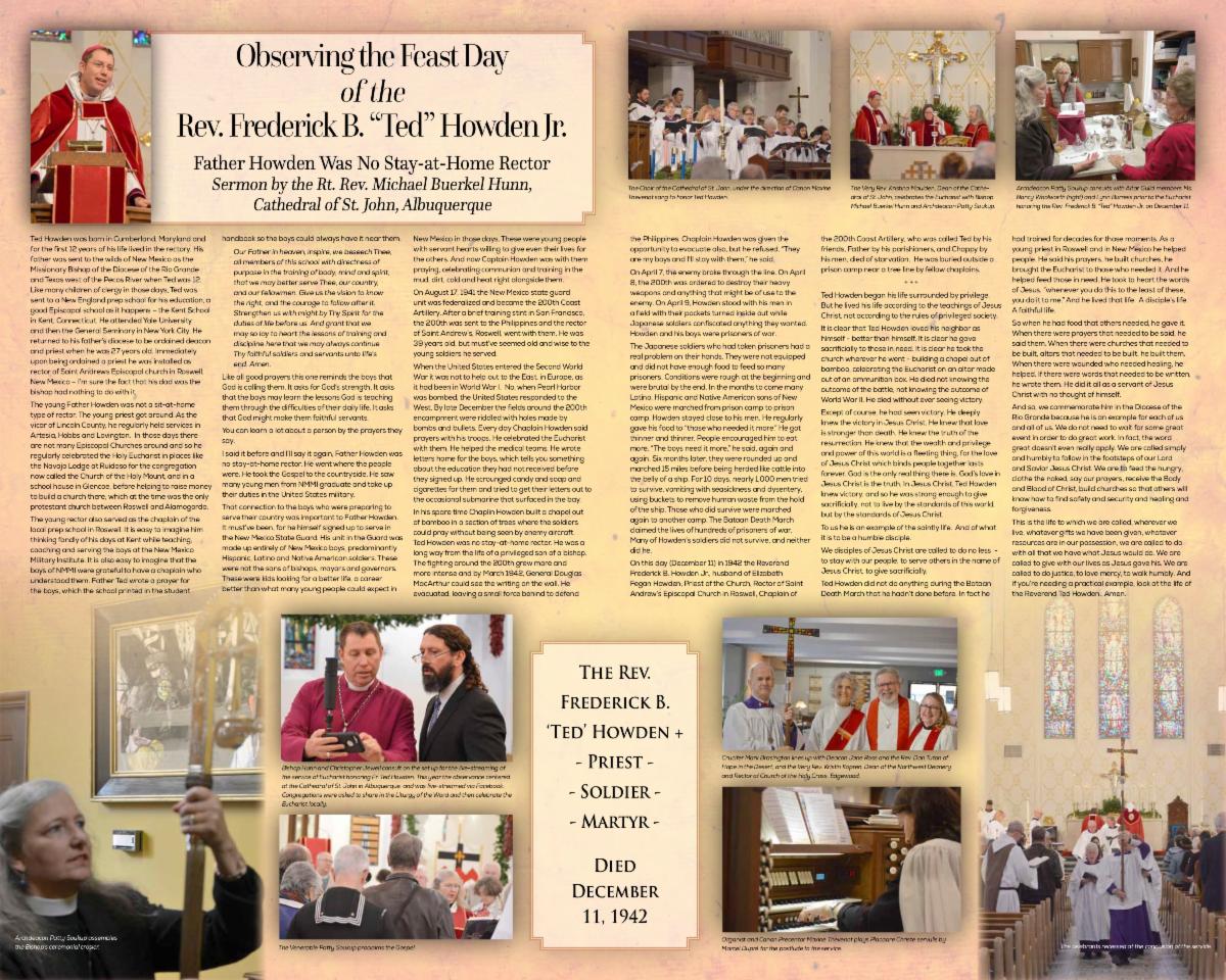 Celebrating our Veterans: Chaplain Ted Howden: Priest+Soldier+Martyr