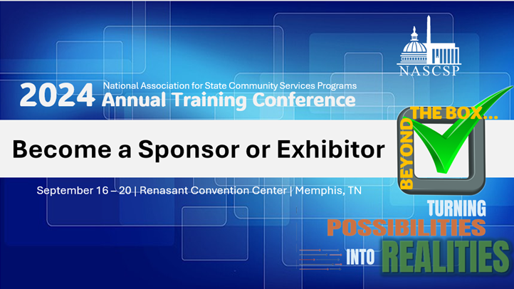 Become an Exhibitor/Sponsor at the 2024 NASCSP Annual Training Conference