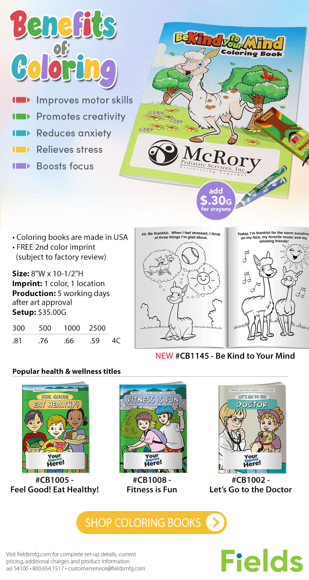 Health & Wellness Coloring Books