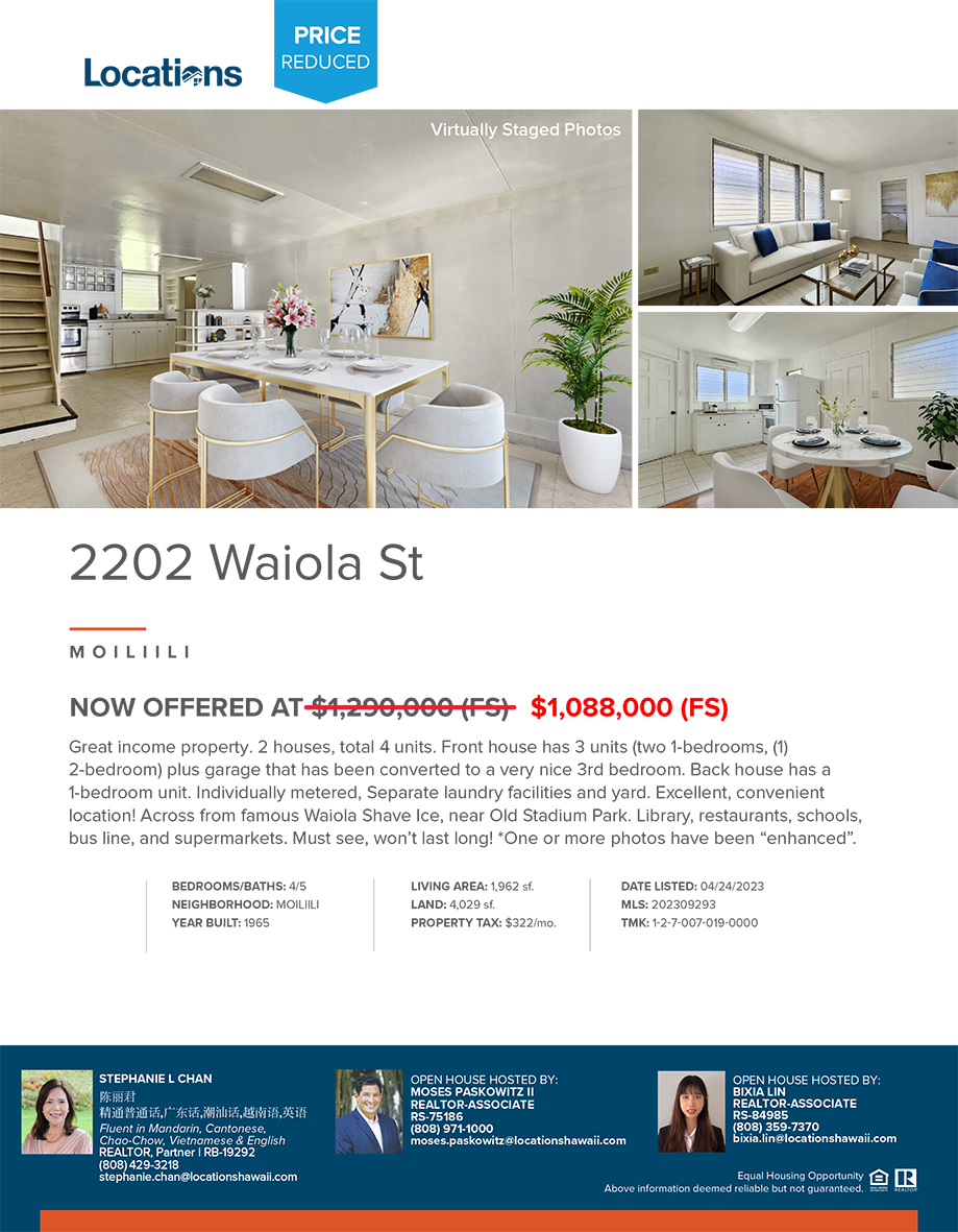 $200,000+ PRICE REDUCTION! Open Sunday, July 23rd from 2-5pm – Great ...