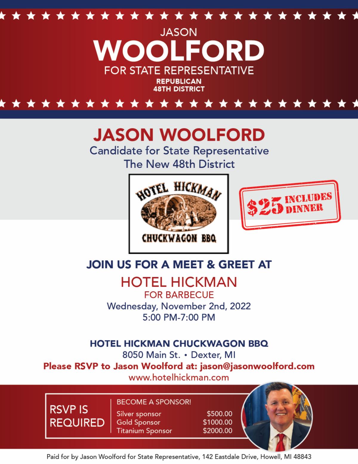 Meet & Greet with Jason Woolford at Hotel Hickman
