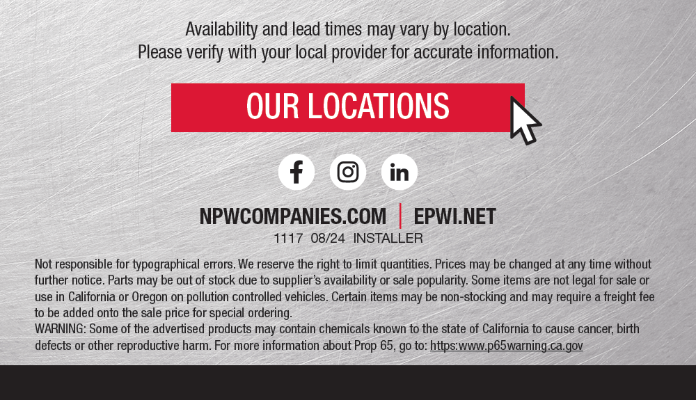 Open now to see NPW's Heavy Duty Specials for September!