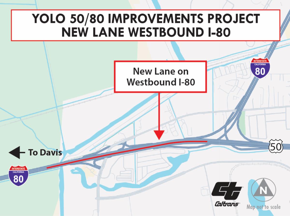 Traffic Alert: New Lane to Open on Westbound Interstate 80 in Yolo County