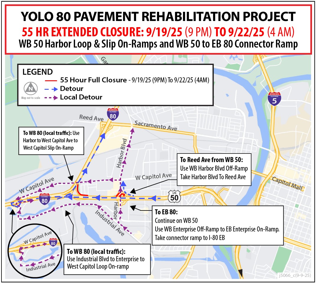 Traffic Alert: 55-Hour Closure for Westbound U.S. Highway 50 to Eastbound Interstate 80 ...