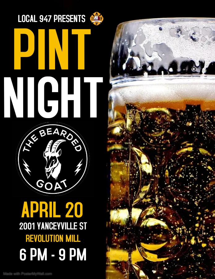 TONIGHT! Local 947 Pint Night!