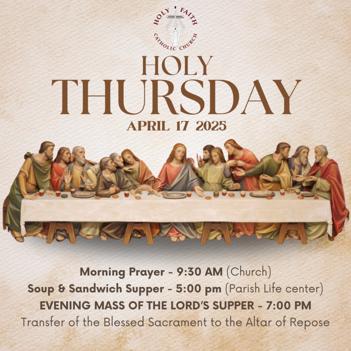 The Sacred Triduum (Three Holy Days) beginning tonight at 7pm (includes ...