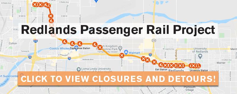 Redlands Passenger Rail Project - Construction Alert week of September 14