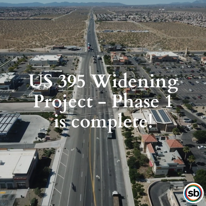 The US 395 Widening Phase 1 project is complete!
