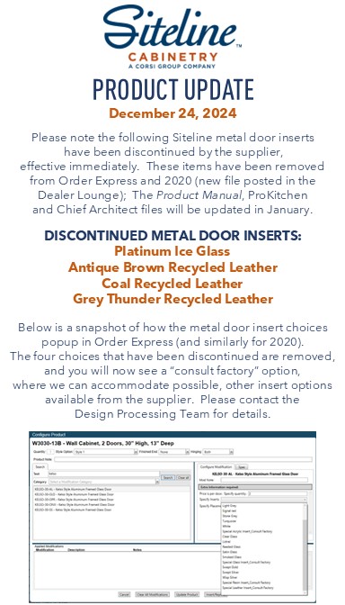 Siteline Product Update