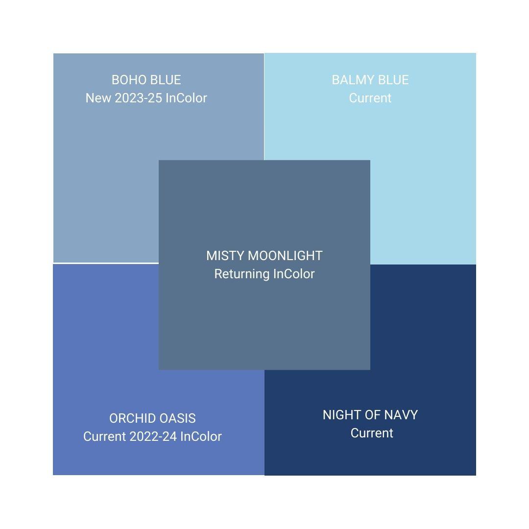 Exploring New Stampin' Up! Core Colours - Week 5 Misty Moonlight