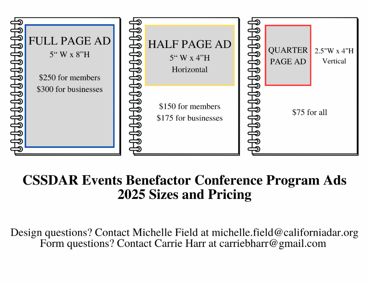 Become a CSSDAR State Conference Event Benefactor