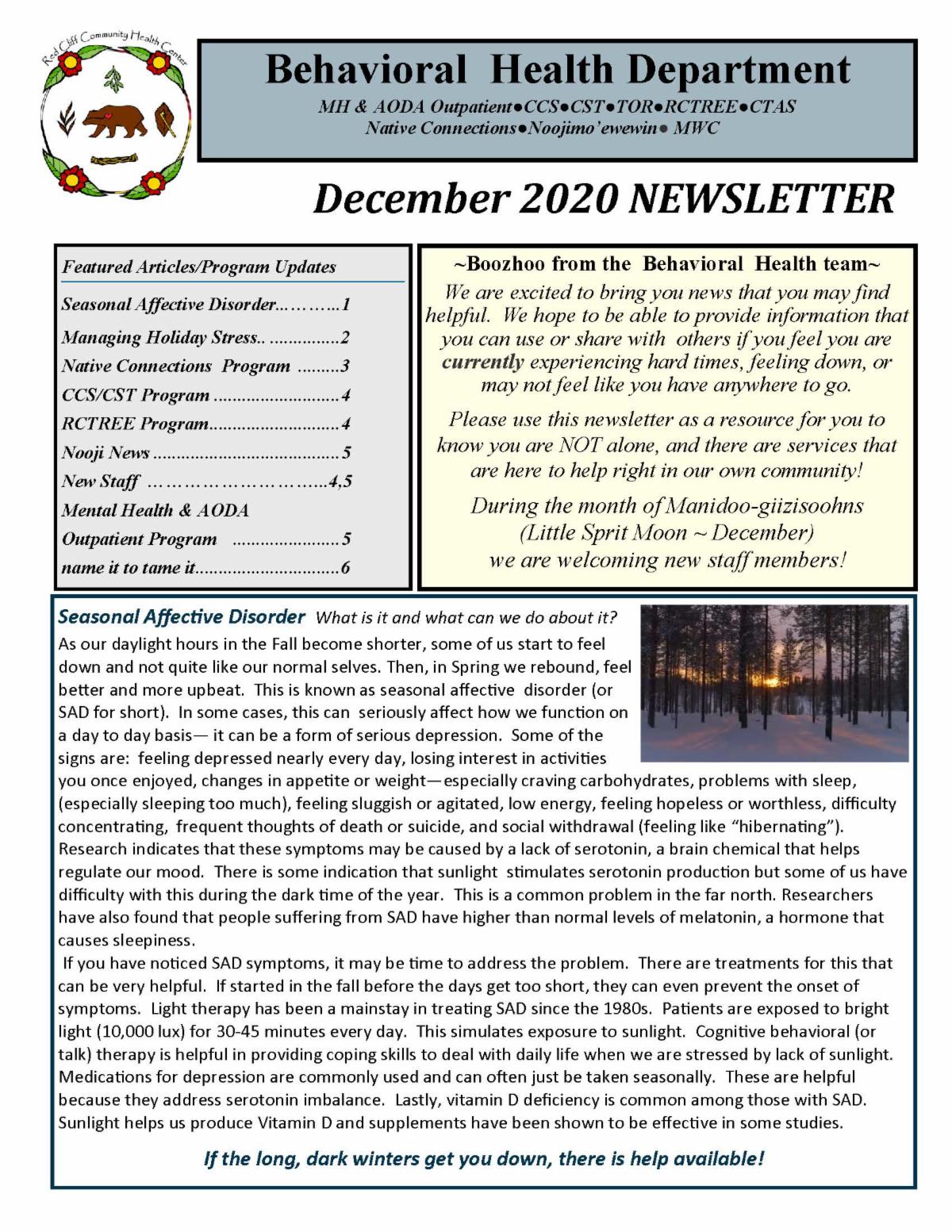 Miisaninawiind :: Weekly Newsletter December 21 - 27