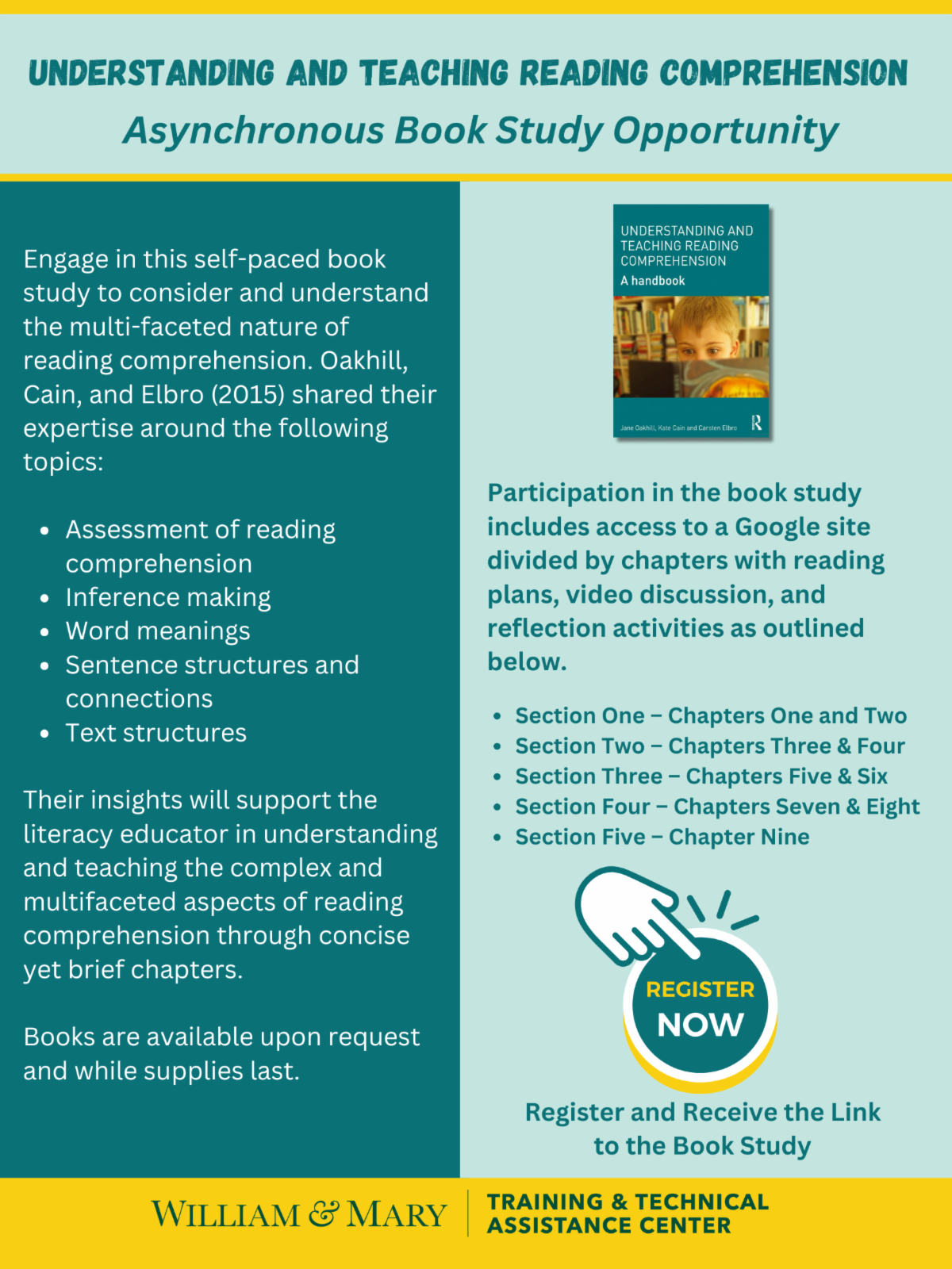 Understanding and Teaching Reading Comprehension Asynchronous Book Study