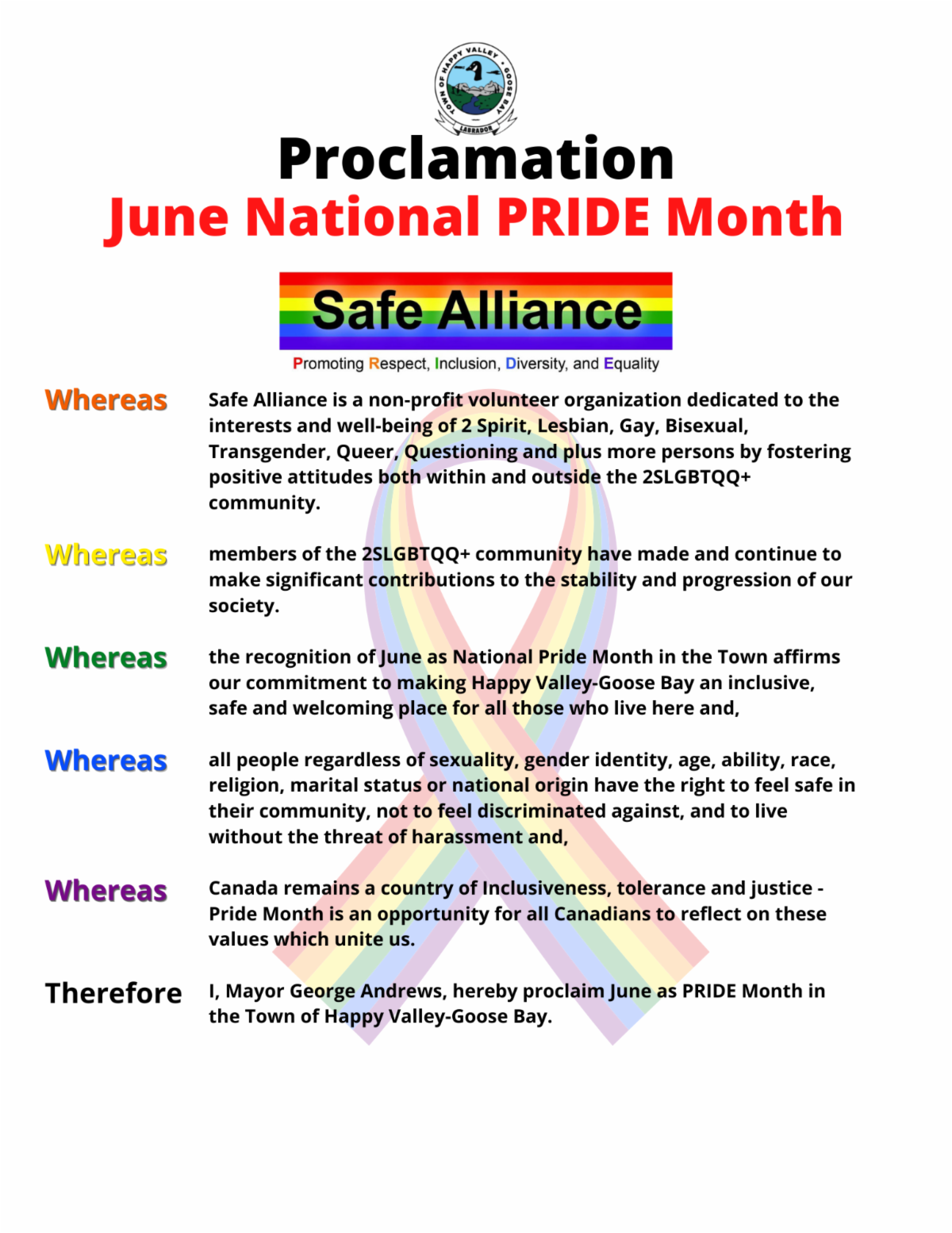 Proclamation - June is National PRIDE Month!