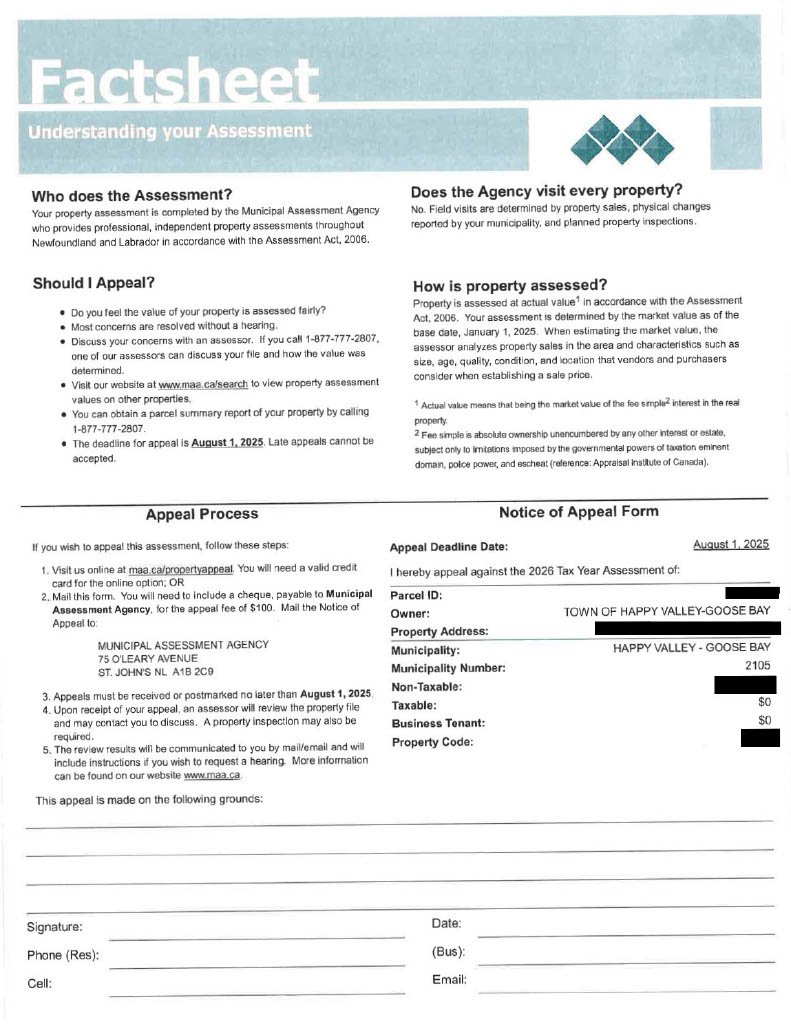 2026 Property Assessment Notice.