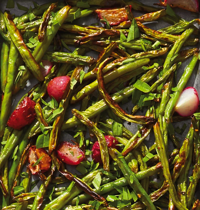 Roasted Green Beans & Radishes