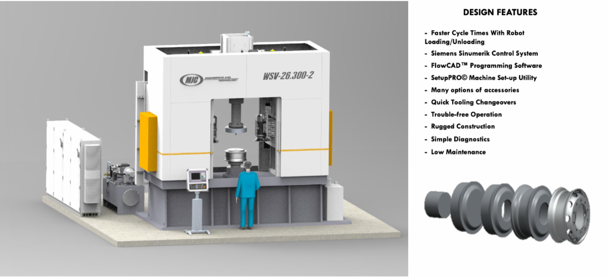 NEW ROTARY FORGING PRESS & FLOW FORMING LATHE - MADE IN USA for Class 8 ...