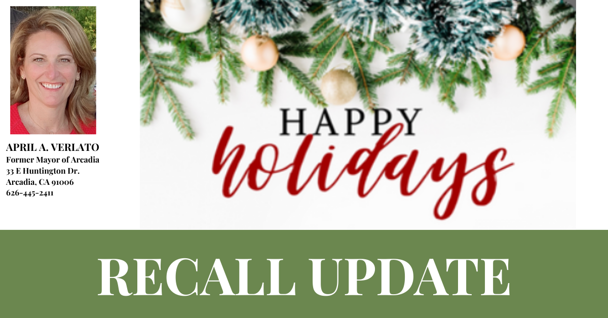 UPDATE ON THE RECALL OF COUNCILMAN DAVID FU