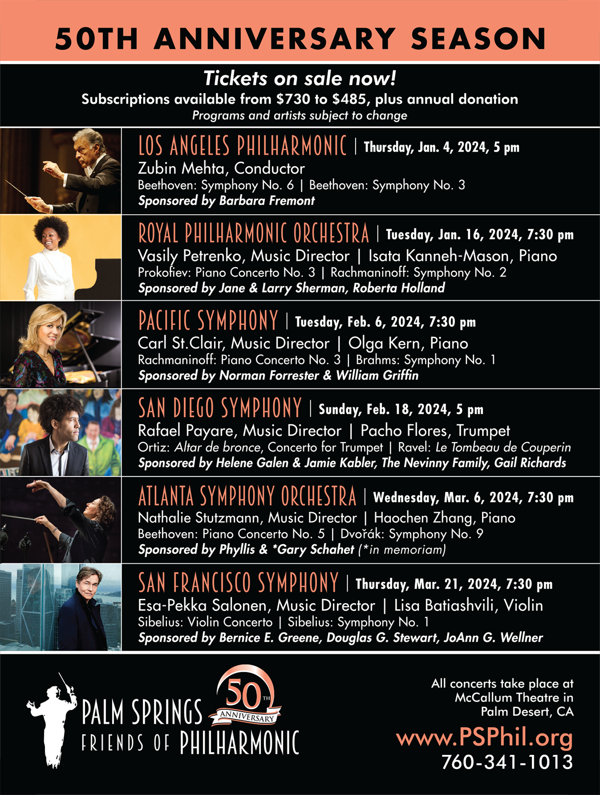 Los Angeles Philharmonic to Open Palm Springs Friends of Philharmonic ...