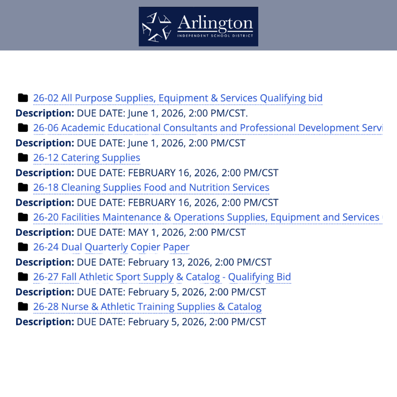 Bids & Opportunities Newsletter for Contractors