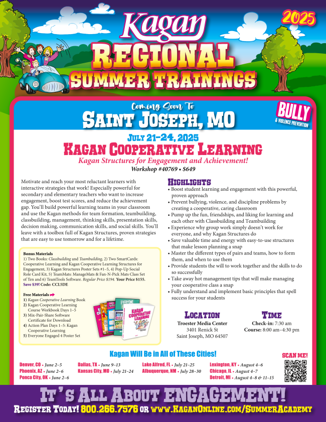 Kagan Cooperative Learning-St. Joseph MO