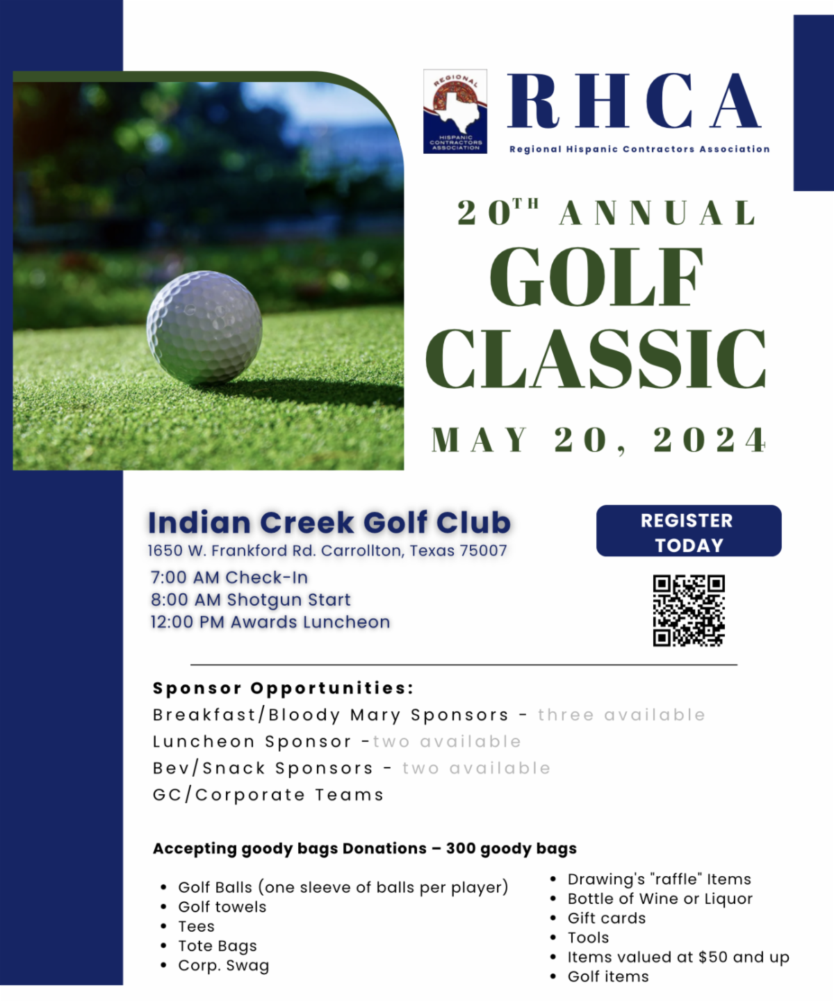 RHCA 20th Annual Golf Classic! | May 20, 2024