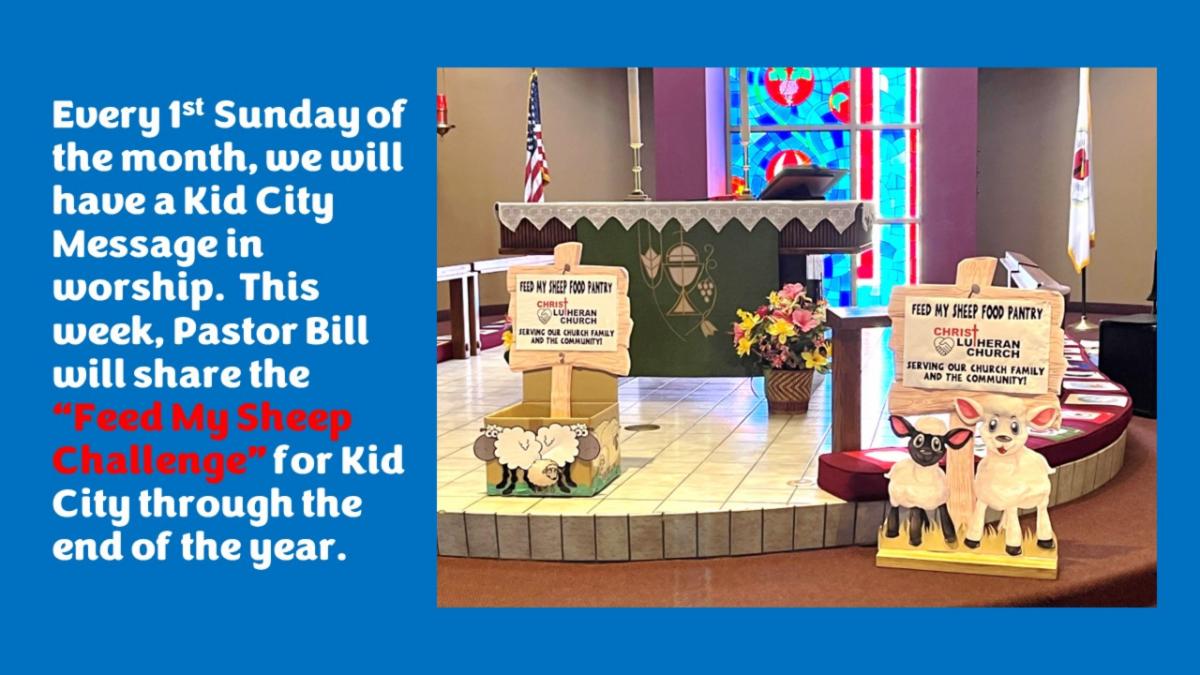 Ministry Letter from Christ Lutheran Church