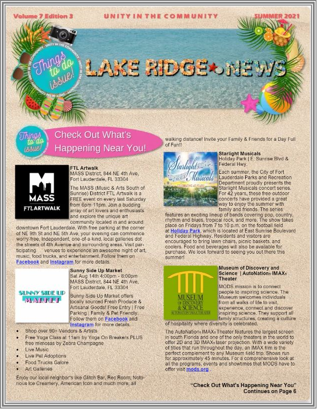 Lake Ridge News Summer 2021