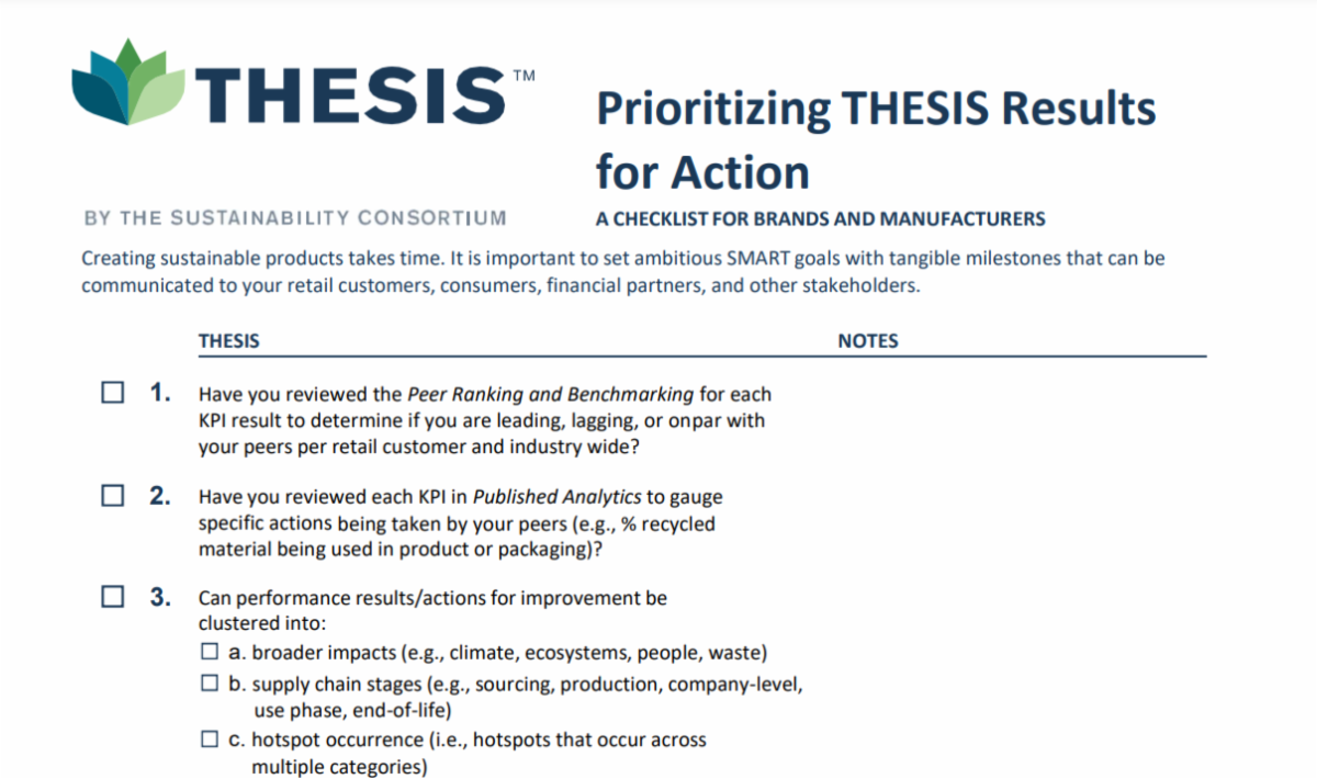 Using THESIS to inform your next steps